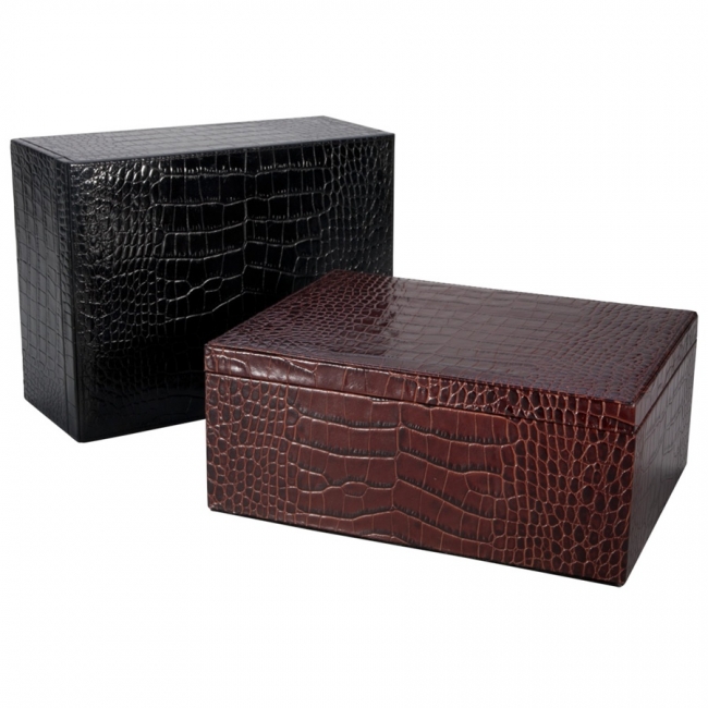Large Box Crocodile Embossed Leather | Realpulse