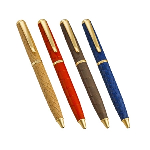 Pen Full Wrap Embossed Python Leather | Realpulse